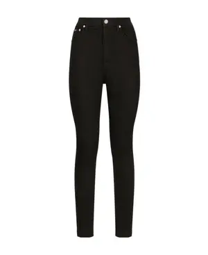 Dolce & Gabbana Dolce Gabbana High Rise Skinny Jeans - Black