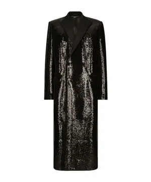Dolce & Gabbana Dolce Gabbana Sequined Double-breasted Coat