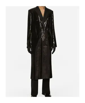Dolce & Gabbana Dolce Gabbana Sequined Double-breasted Coat