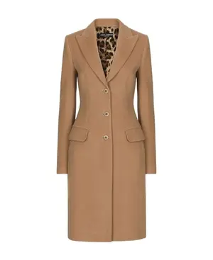 Dolce & Gabbana Dolce Gabbana Single-breasted Straight Hem Coat - Brown