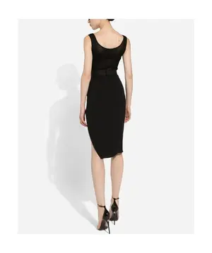 Dolce & Gabbana Dolce Gabbana Drape Detailed Asymmetrical Jersey Skirt