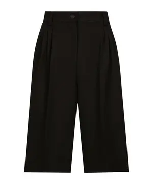 Dolce & Gabbana Dolce Gabbana Gabardine Tuxedo Bermuda Shorts - Black