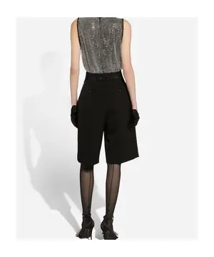 Dolce & Gabbana Dolce Gabbana Gabardine Tuxedo Bermuda Shorts