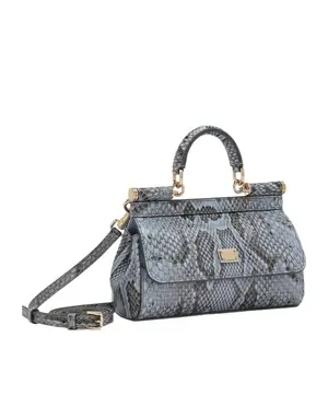 Dolce & Gabbana Dolce Gabbana Small Logo Plaque Embossed Sicily Handbag