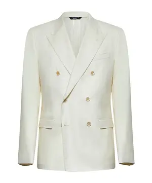 Dolce & Gabbana Dolce Gabbana Double-breasted Tailored Blazer - Ivory