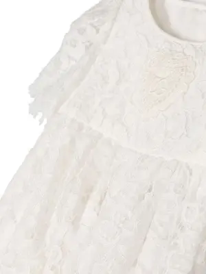 Dolce & Gabbana Logo-patch Floral-lace Dress
