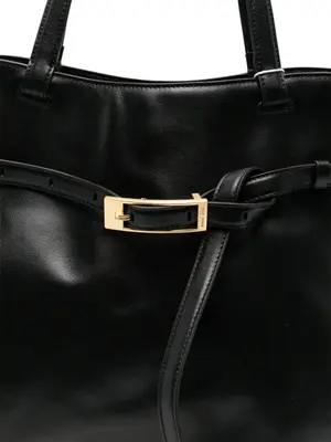 ANINE BING Small Elly Buckled Leather Tote Bag