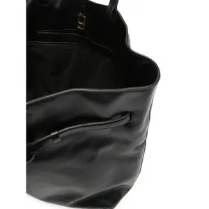 ANINE BING Small Elly Buckled Leather Tote Bag