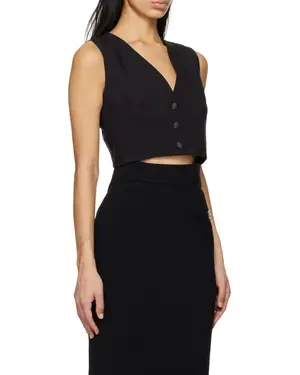 Dolce & Gabbana Dolce Gabbana Corset Detailed Cropped Cady Waistcoat