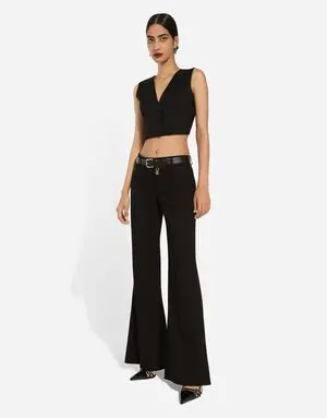 Dolce & Gabbana Dolce Gabbana Corset Detailed Cropped Cady Waistcoat