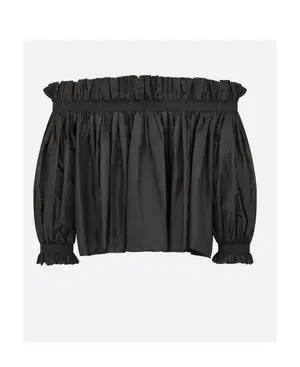 Dior Off-the-shoulder Smocked Top