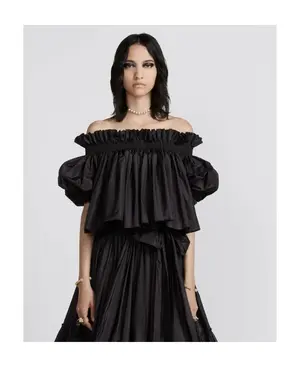 Dior Off-the-shoulder Smocked Top