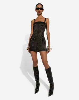 Dolce & Gabbana Dolce Gabbana Short Strapless Satin Dress