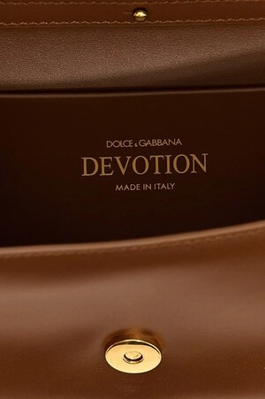 Dolce & Gabbana Dolce Gabbana Devotion Embellished Small Tote Bag - Brown