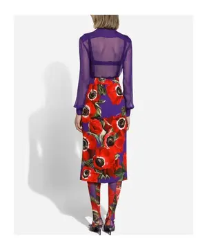 Dolce & Gabbana Pussy-bow Silk-chiffon Blouse