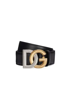 Dolce & Gabbana Dolce Gabbana Logo Plaque Belt - Black