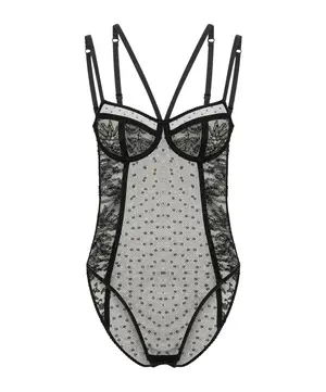 Dolce & Gabbana Dolce Gabbana Lace-detailed Bodysuit - Gray