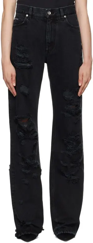Dolce & Gabbana Dolce Gabbana High-waist Distressed Jeans