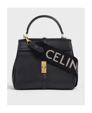 Celine Long Strap In Wool With Jacquard