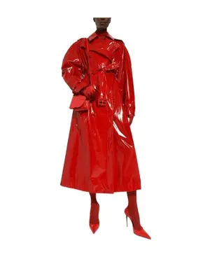 Dolce & Gabbana Dolce Gabbana Regular Fit Trench Coat - Red