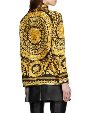Versace Baroque Pattern Long Sleeved Shirt