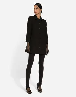Dolce & Gabbana Logo-engraved Single-breasted Coat