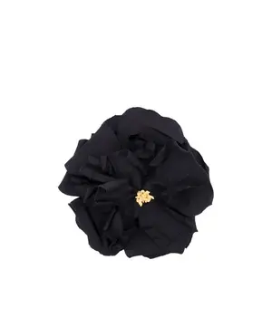 Dolce & Gabbana Dolce Gabbana Floral Brooch - Black