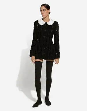 Dolce & Gabbana Sequinned Tweed Jacket
