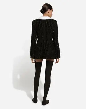 Dolce & Gabbana Sequinned Tweed Jacket