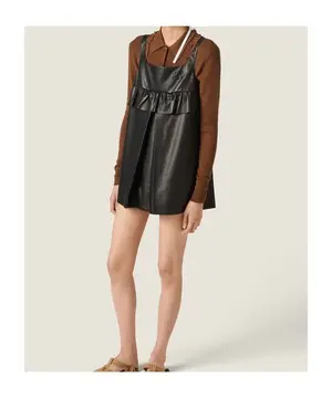 Miu Miu Nappa Leather Mini-dress