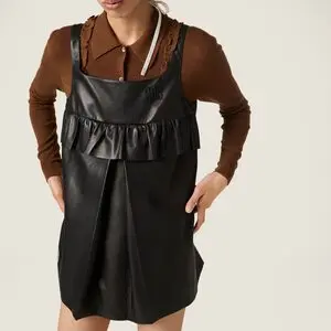 Miu Miu Nappa Leather Mini-dress