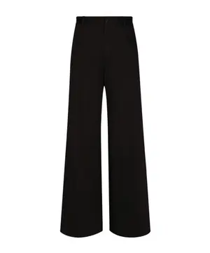 Dolce & Gabbana Dolce Gabbana Wide Leg Tailored Pants - Black