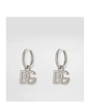 Dolce & Gabbana Dolce Gabbana Dg Logo Pendant Hoop Earrings