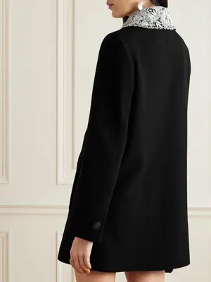 Dolce & Gabbana Bib-collar Virgin Wool-blend Minidress