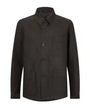 TOM FORD Dark Brown Work Shirt - Black