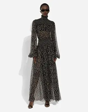 Dolce & Gabbana Polka Dot-print Silk Dress