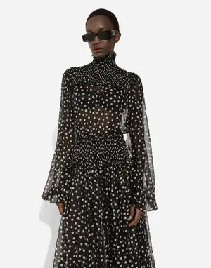 Dolce & Gabbana Polka Dot-print Silk Dress