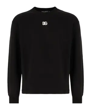 Dolce & Gabbana Dg-embroidered Jumper - Black