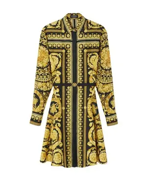 Versace Heritage Baroque-print Silk Minidress