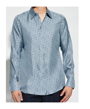 Dolce & Gabbana Dolce Gabbana Tie Printed Martini-fit Shirt - Blue