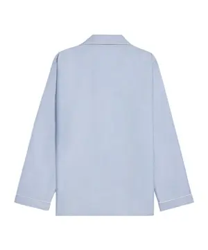 Celine Pajama Shirt In Striped Silk