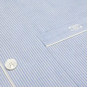 Celine Pajama Shirt In Striped Silk