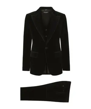 Dolce & Gabbana Single-breasted 3 Piece Velvet Suit