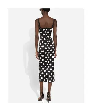 Dolce & Gabbana Dolce Gabbana Polka Dot Printed Sleeveless Dress