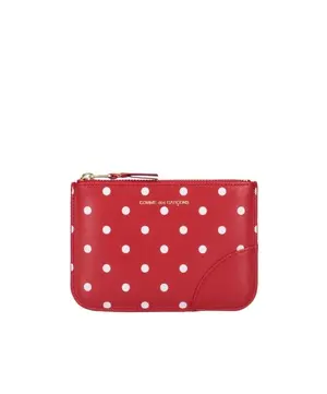 Comme Des Garçons Polka Dot Coin Purse - Red