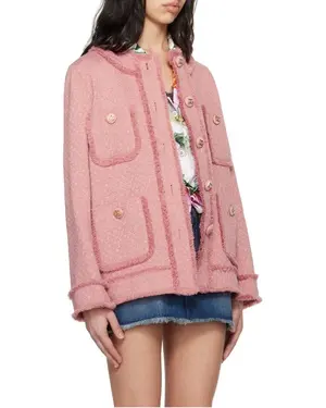 Dolce & Gabbana Dolce Gabbana Single-breasted Raschel Tweed Jacket