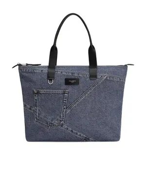 Dolce & Gabbana Medium Quilted Denim Shopping Bag - Blue