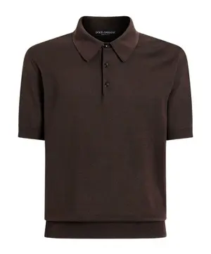Dolce & Gabbana Dolce Gabbana Short-sleeved Polo Shirt - Brown