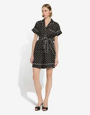 Dolce & Gabbana Dolce Gabbana Polka-dot Printed Pajama Shorts