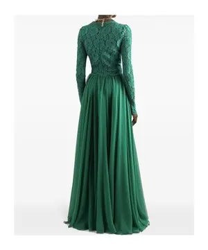 Dolce & Gabbana Dolce Gabbana Long Floral Cordonetto Lace Dress